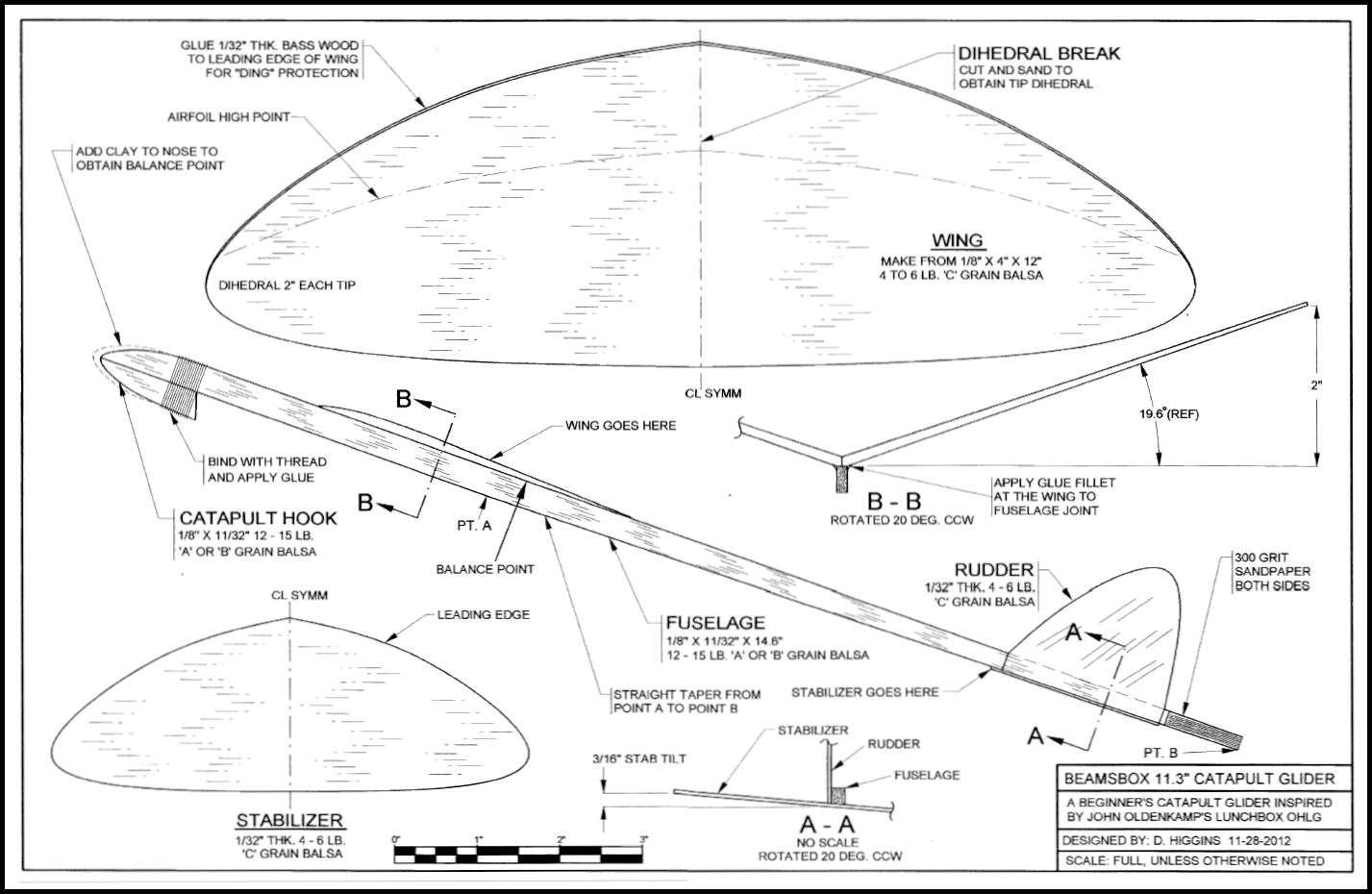 Dave’s Drawings — Gliders Etc. – KC FREE FLIGHT AËROMODELLING WEBSITE